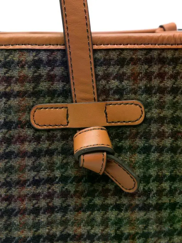 GIANNI CHIARINI Marcella Houndstooth-pattern Tote Bag
