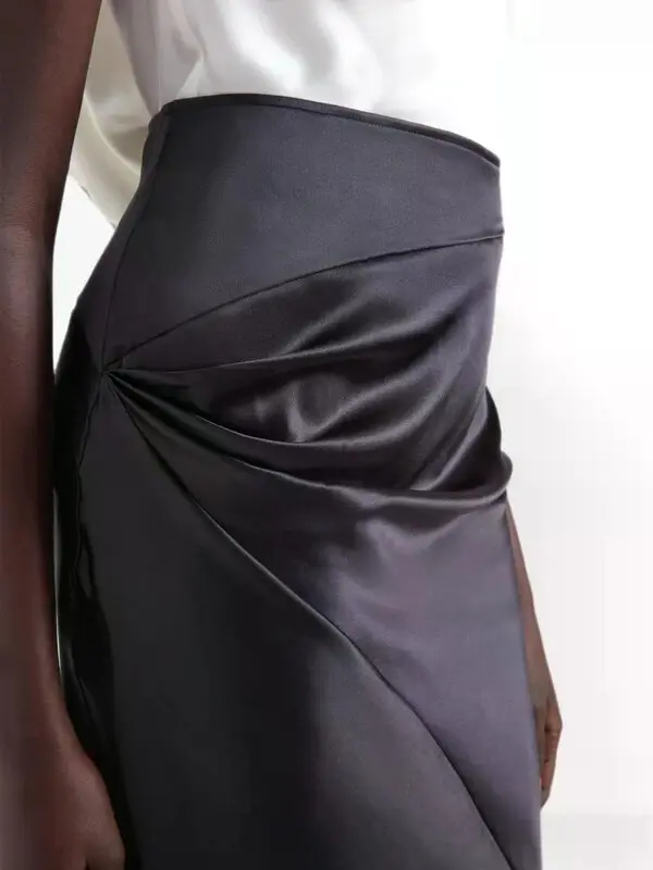 Nina Ricci Asymmetrical Draped Midi Skirt