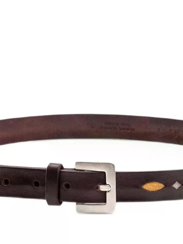 Orciani Embellished Leather Belt - Brown