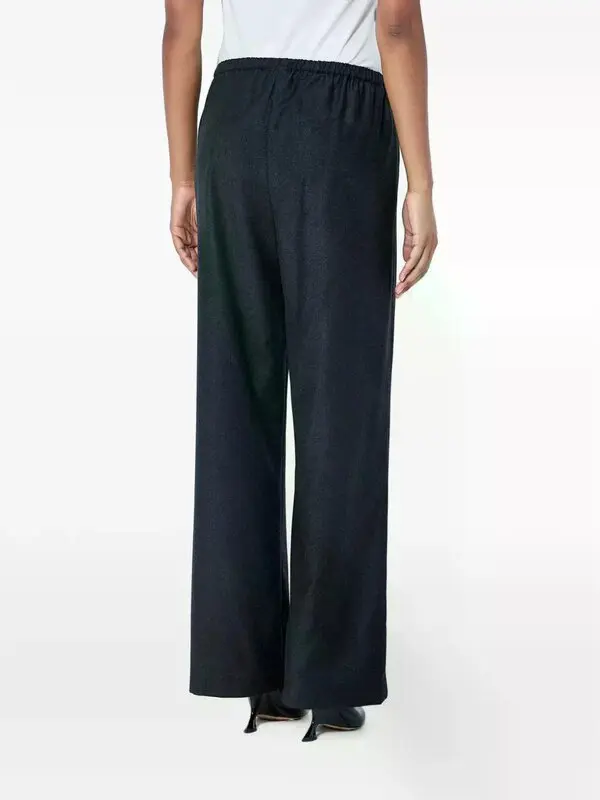 RÓHE Wool Elasticated Waistband Trousers - Black