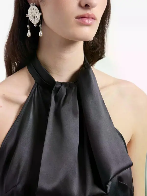 Nina Ricci Halterneck Draped Sleeveless Top