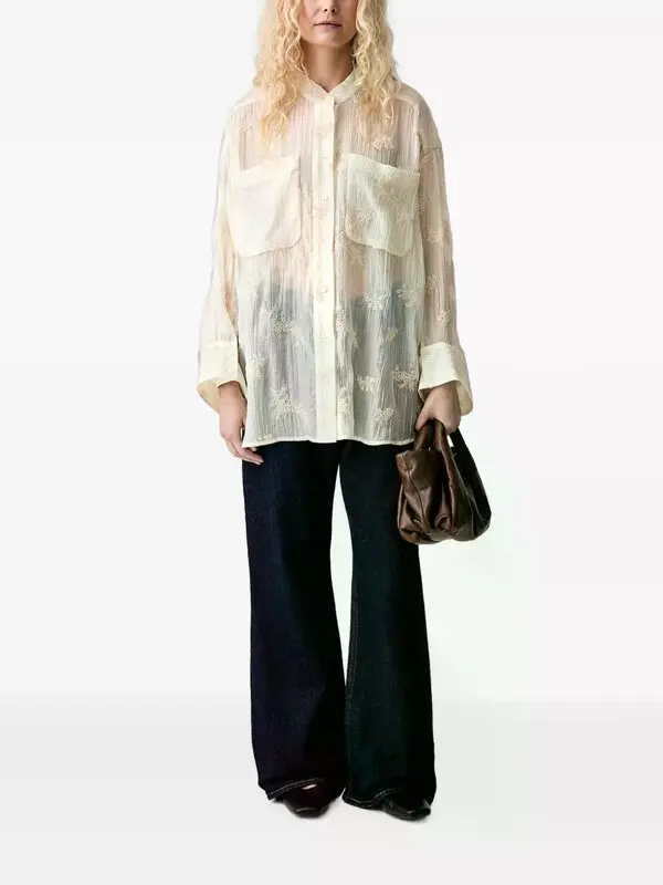 Munthe Embroidered Sheer Shirt