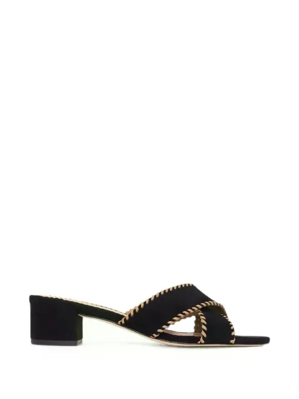 Cinq À Sept Amanda Criss-cross Suede Sandals - Black