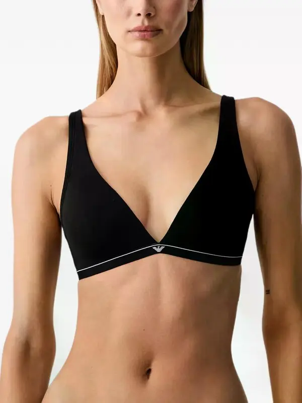 Emporio Armani Logo-print Triangle Bras