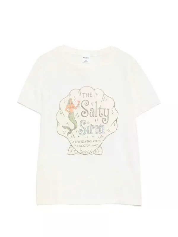 RE/DONE Graphic-print T-shirt - Neutrals