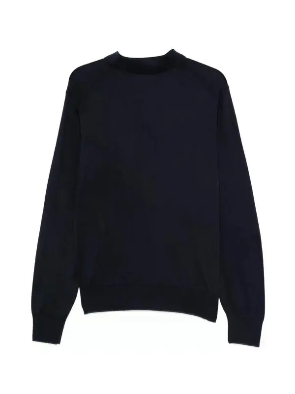 BOSS Polo Collar Long Sleeve Sweater