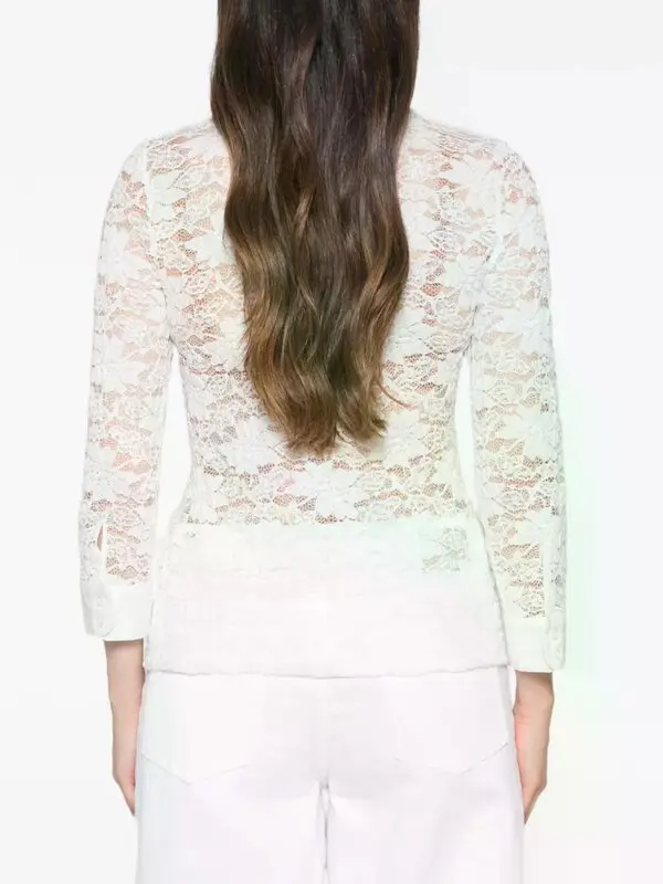ANDIATA Floral-lace Button-up Shirt