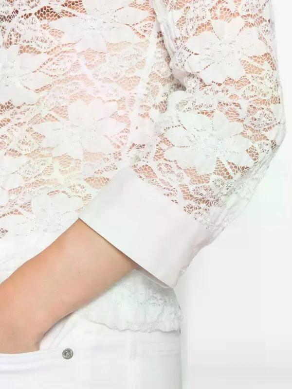 ANDIATA Floral-lace Button-up Shirt