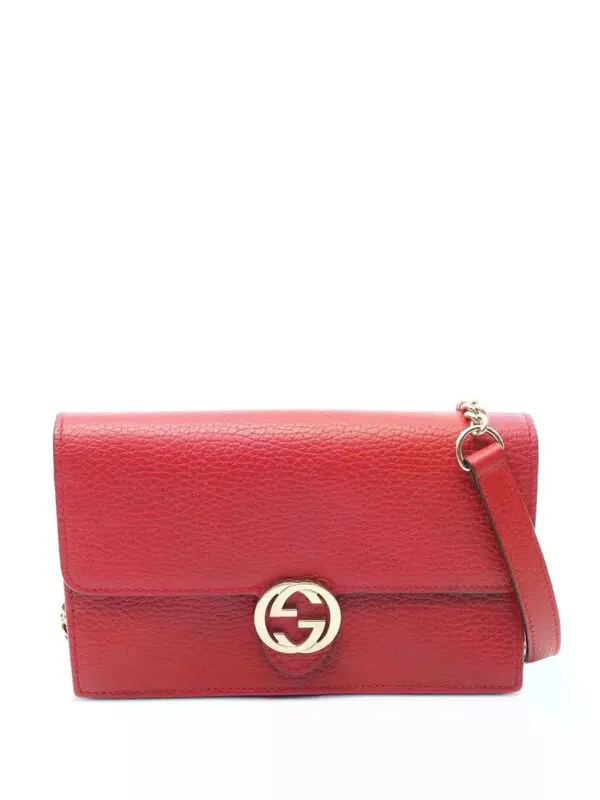 Gucci 2010s Interlocking G Wallet Bag - Red