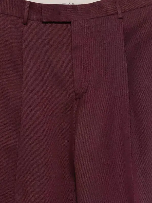 PT TORINO Pleated Detail Tailored Trousers - Red