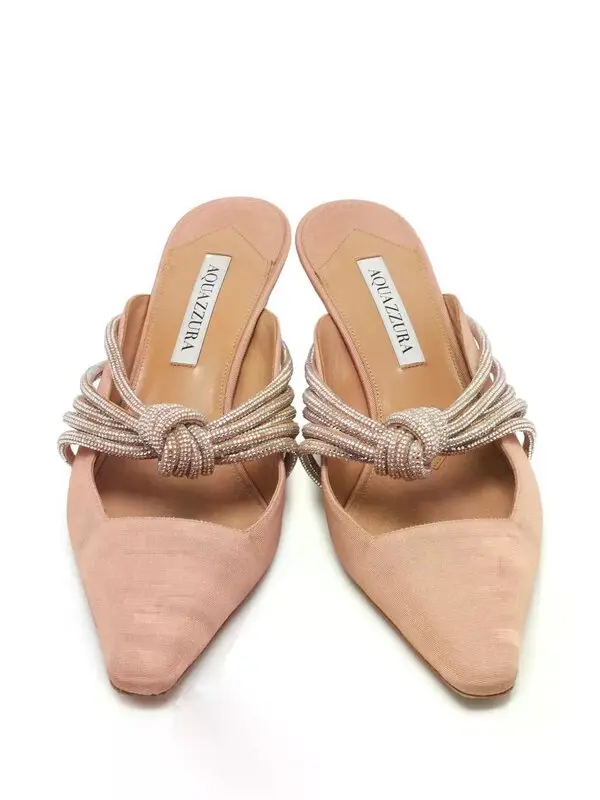 AQUAZZURA Celeste Crystal-embellished Mules