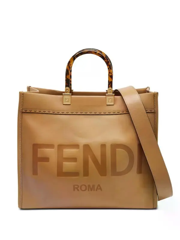 Fendi 2021 Medium Sunshine Leather Tote Bag