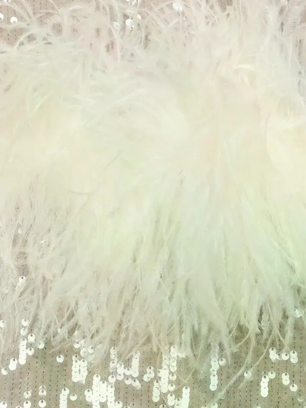 Lapointe Sequin Feather-trim Sleeveless Top