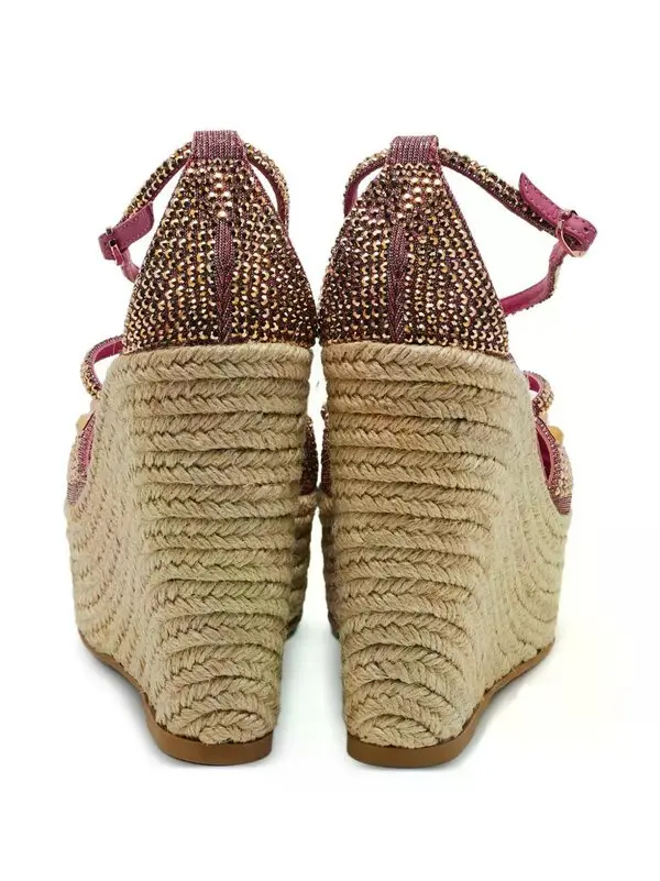 LE SILLA Crystal-embellished Wedge Sandals