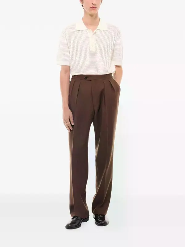 FURSAC Open-knit Cotton Polo Shirt