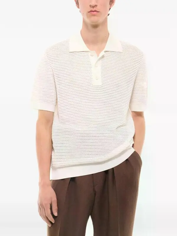 FURSAC Open-knit Cotton Polo Shirt