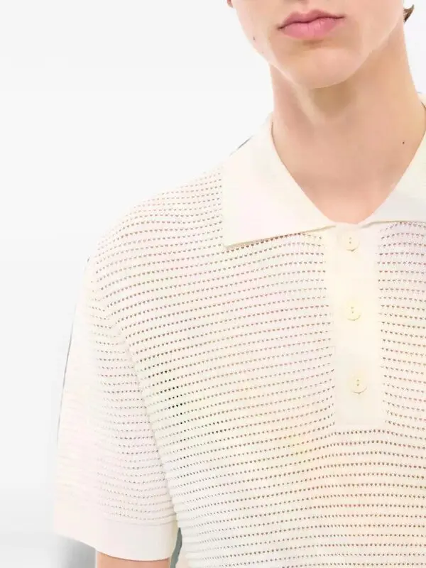 FURSAC Open-knit Cotton Polo Shirt