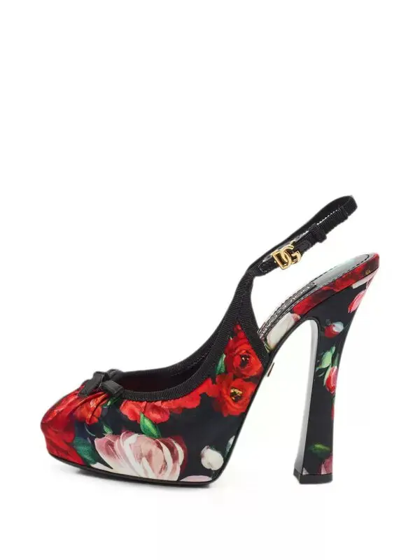 Dolce & Gabbana Vally Floral-print Platform Pumps