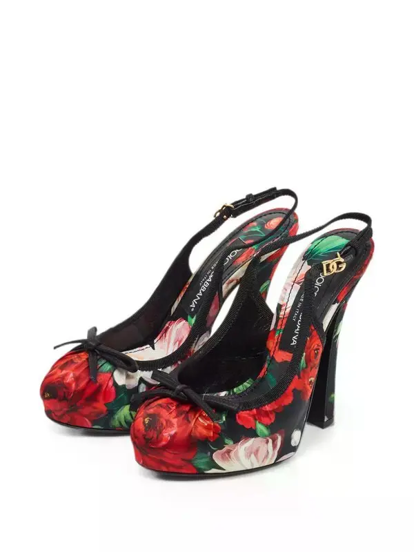 Dolce & Gabbana Vally Floral-print Platform Pumps