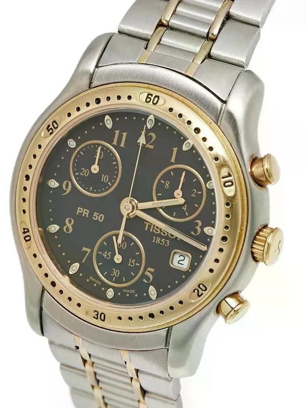 TISSOT Chronograph Stainless Steel Bracelet Watch - Black