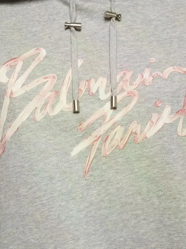 Balmain Printed Cropped Hoodie
