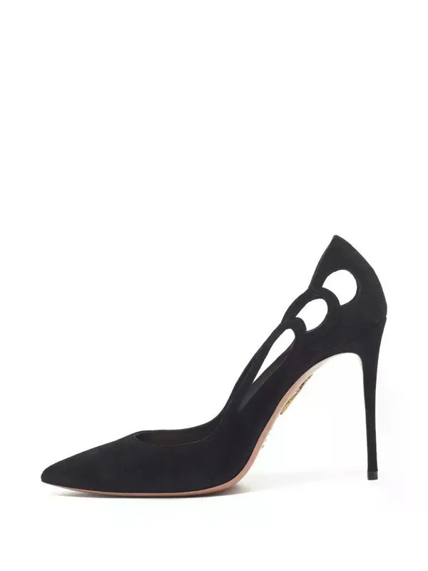 AQUAZZURA Suede Fenix Pointed-toe Pumps