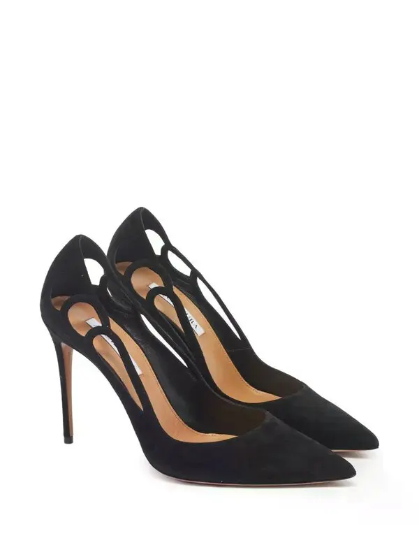 AQUAZZURA Suede Fenix Pointed-toe Pumps