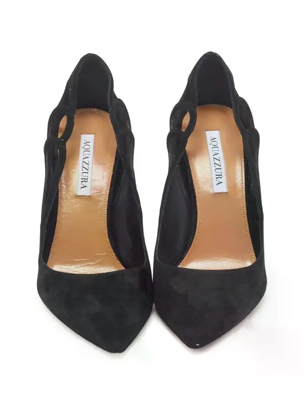 AQUAZZURA Suede Fenix Pointed-toe Pumps