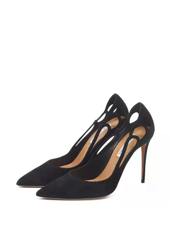 AQUAZZURA Suede Fenix Pointed-toe Pumps