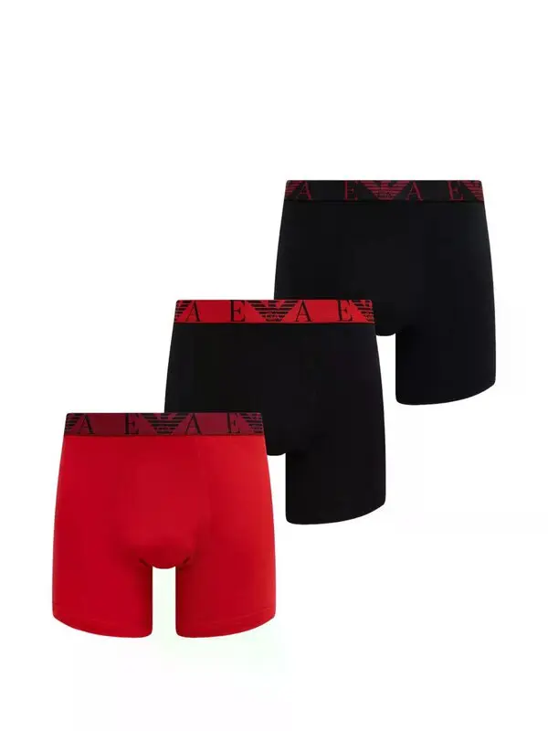 Emporio Armani Logo-waistband Boxers - Black