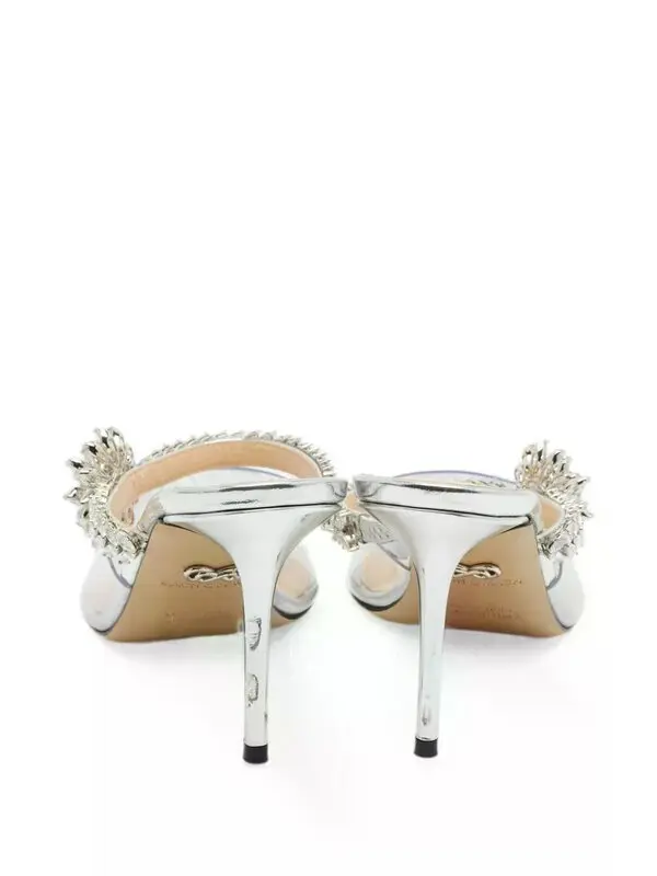 Mach & Mach Lotus Crystal-embellished Sandals
