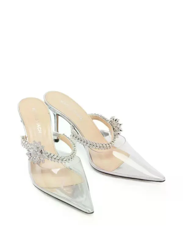 Mach & Mach Lotus Crystal-embellished Sandals