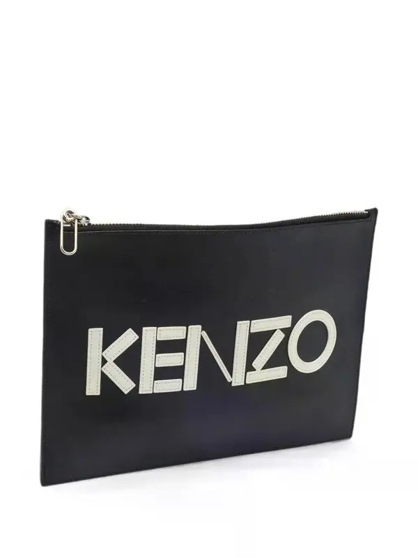 Kenzo Logo-print Leather Pouch