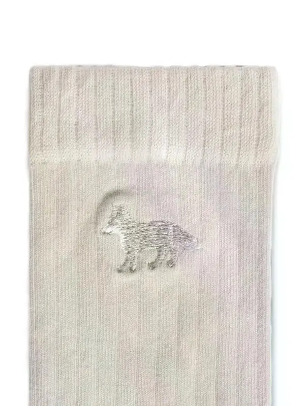 Maison Kitsuné Baby Fox Ribbed Socks