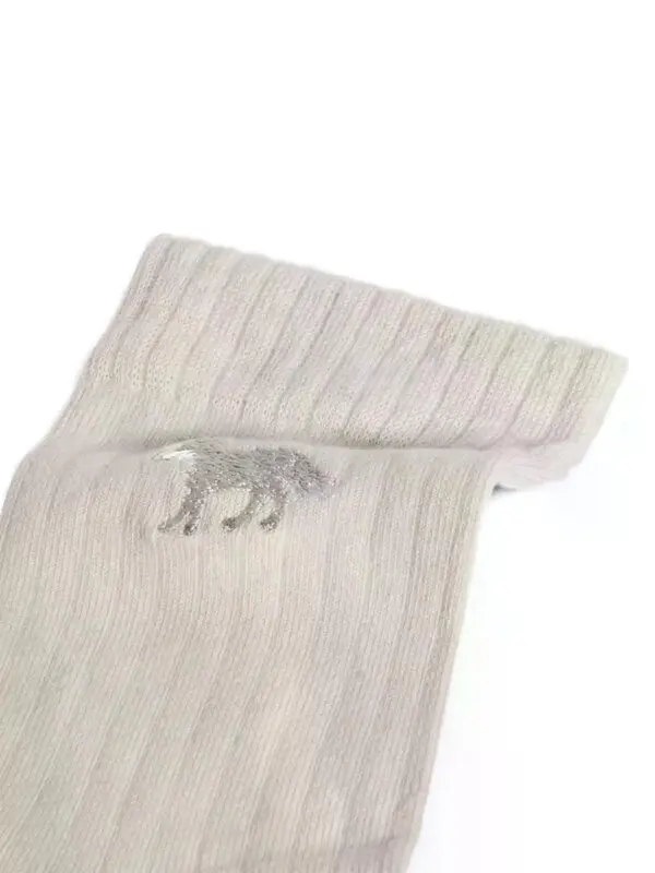 Maison Kitsuné Baby Fox Ribbed Socks