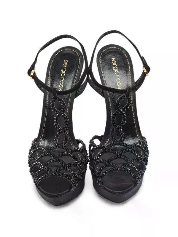 SERGIO ROSSI Embellished Ankle-strap Sandals