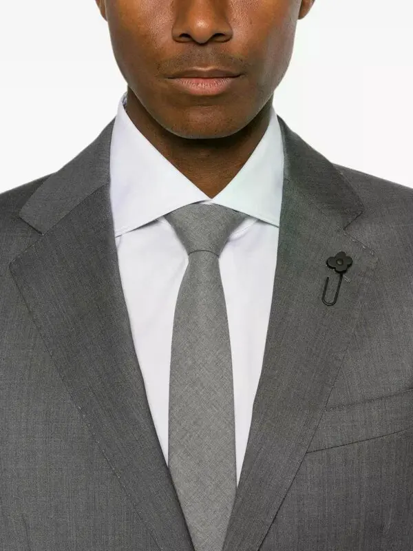 LARDINI Notched-lapels Single-breasted Suit - Grey