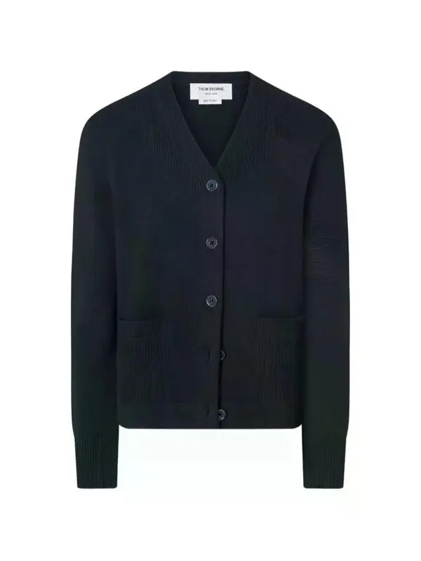 Thom Browne 4-bar Trompe L'oeil Cardigan - Blue