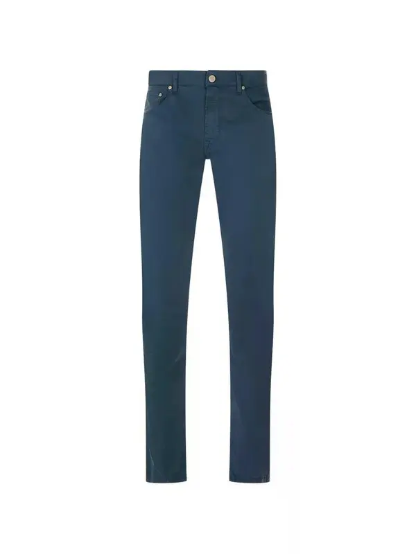 PT TORINO Slim Cut Trousers With Rear Logo Patch