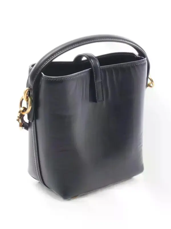 Saint Laurent 2010s Logo-plaque Leather Handbag