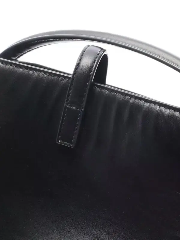 Saint Laurent 2010s Logo-plaque Leather Handbag - Black