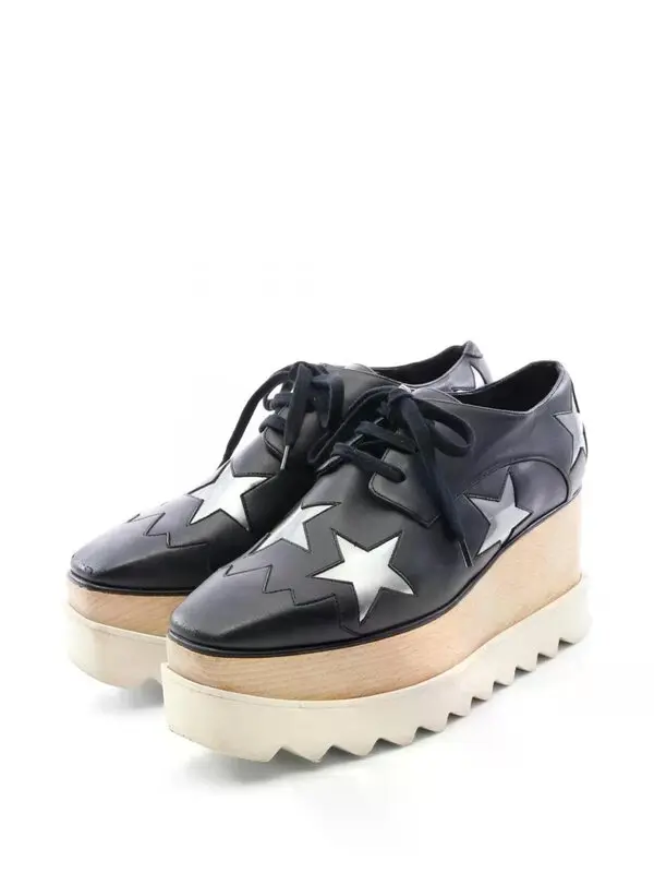 Stella McCartney Star Patch Platform Shoes - Black