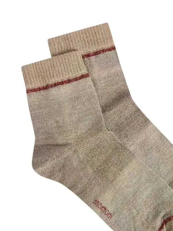 Momoni Rojo Melange Socks
