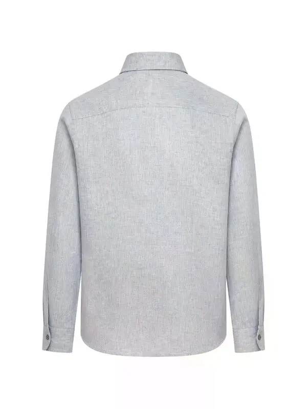 TOMBOLINI Marl-pattern Spread-collar Shirt