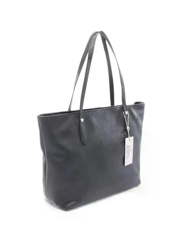 VIVIENNE WESTWOOD 2020s Orb Saffiano-leather Tote Bag