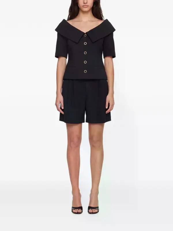 Alessandra Rich Off-shoulder Button-up Jacket