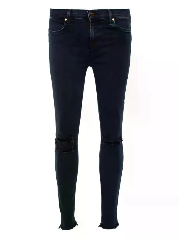 J Brand Button-zip Distressed Jeans