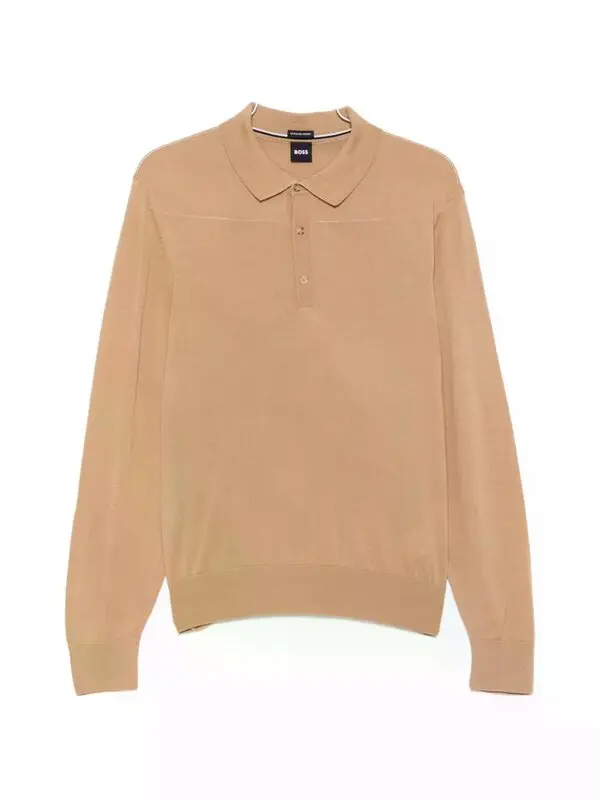 BOSS Long-sleeve Polo-collar Sweater