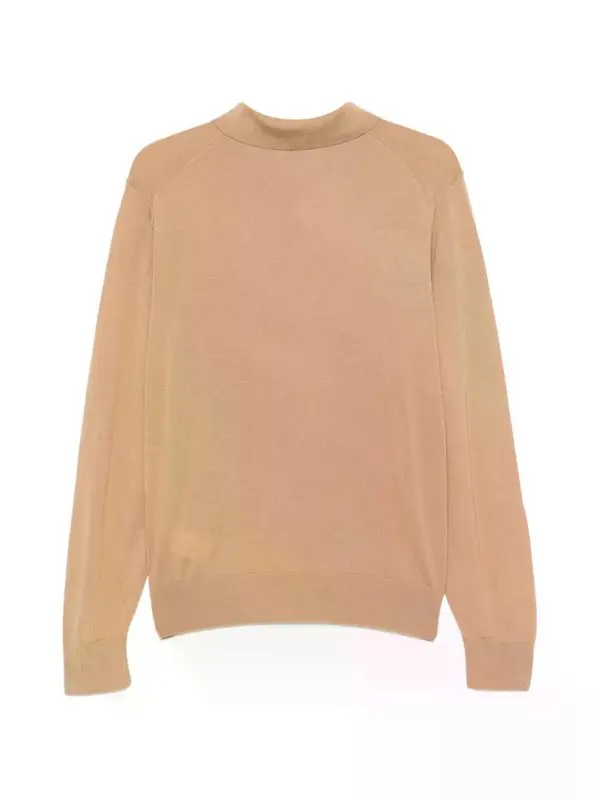 BOSS Long-sleeve Polo-collar Sweater - Neutrals