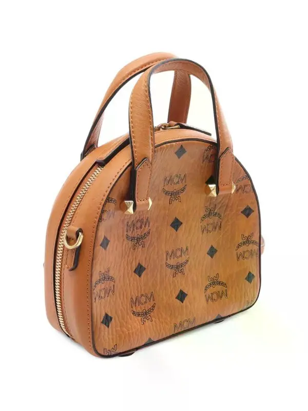 Mcm 2010s Visetos Monogram Leather 2-way Mini Bag